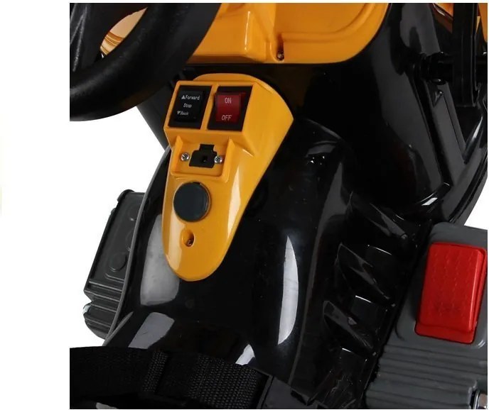 LEAN CARS Elektrický traktor s bagrem oranžový