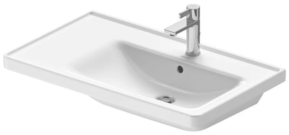 Duravit D-Neo - Umyvadlo do nábytku asymetrické 800 x 480 mm, umyvadlo vpravo, bílá 2370800000