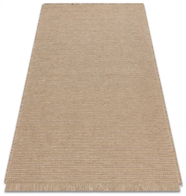 Koberec JUTE 3652 s třásněmi, šedý / béžový