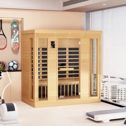Far Infrared Wooden Sauna Room Domácnost Sauna Spa pro 3 až 4 osoby 2580 W
