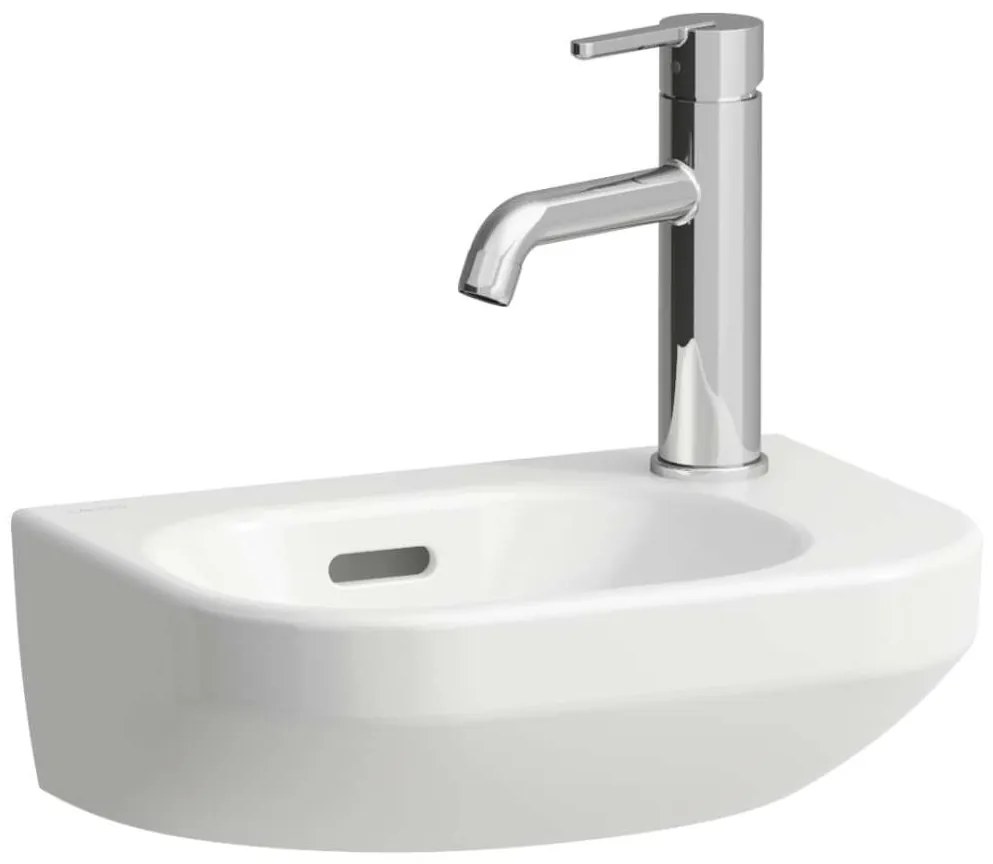 Laufen Lua - Umývátko 36x25 cm, s přepadem, otvor pro baterii vpravo, bílá H8150800001061
