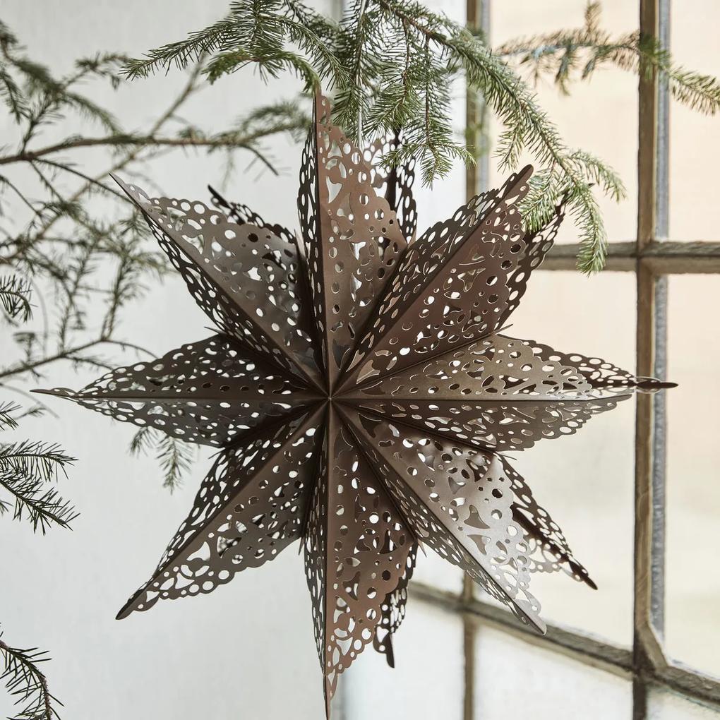 Vánoční dekorace Clip hvězda 30 cm hnědá