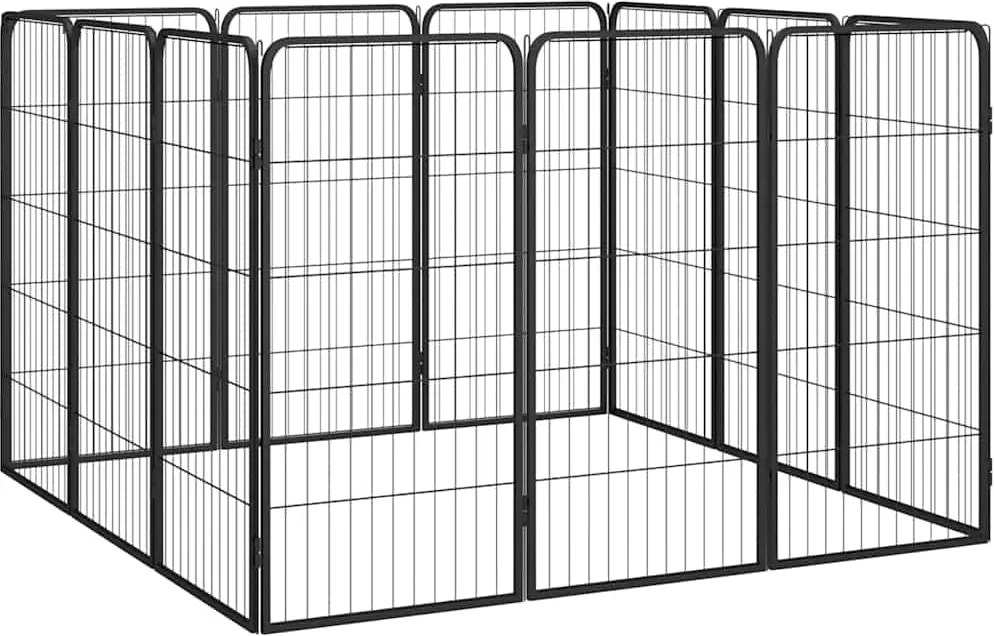 12panelová ohrádka pro psy černá 50 x 100 cm práškovaná ocel 3115959