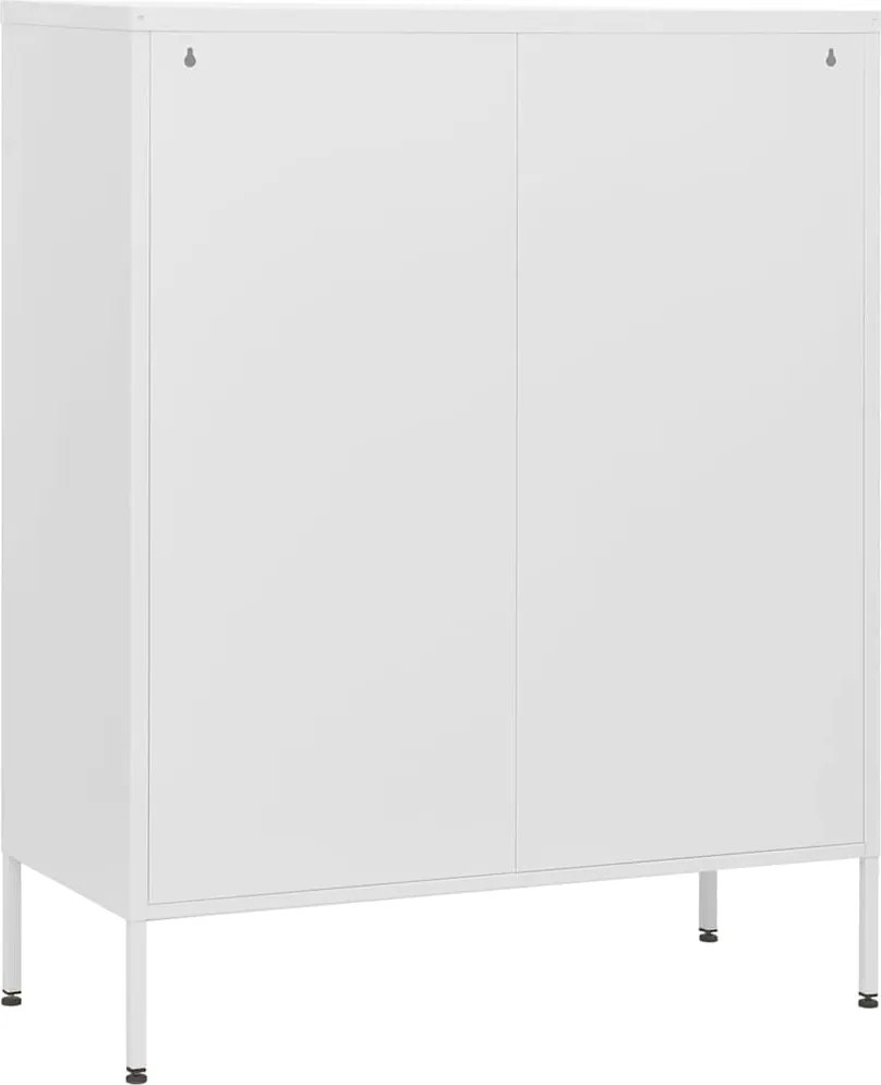 Komoda se zásuvkami bílá 80 x 35 x 101,5 cm ocel 336206