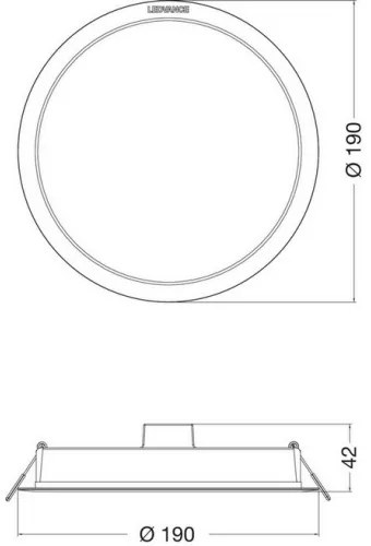 LED podhledové svítidlo LEDVANCE Downlight 190mm 18W 4000K neutrální bílá IP44