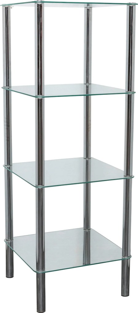 XXXLutz REGÁL, čiré, ocel, 39/107/39 cm - Knihovny - 001931007402