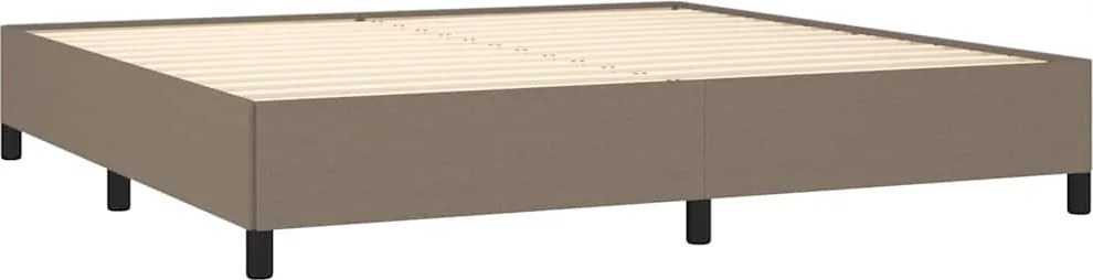 Box spring postel s matrací taupe 200x200 cm textil 3127833