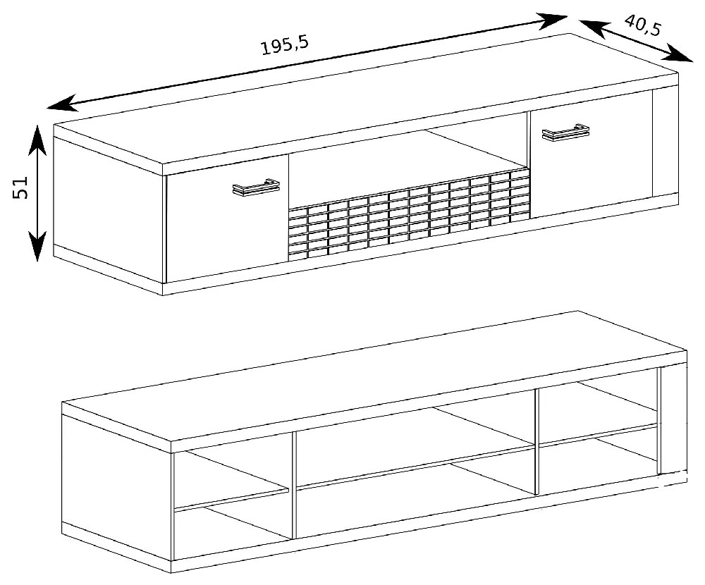 Obývací stěna Natural - sestava D - dub ribbeck
