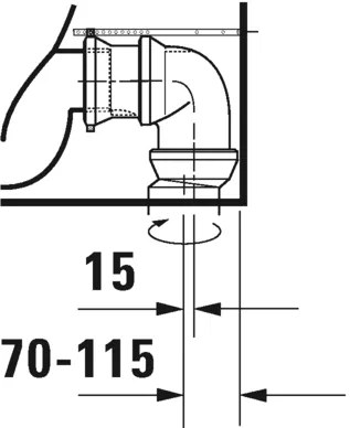 Duravit No.1 - Stojící WC kombi, Rimless, bílá 21830900002