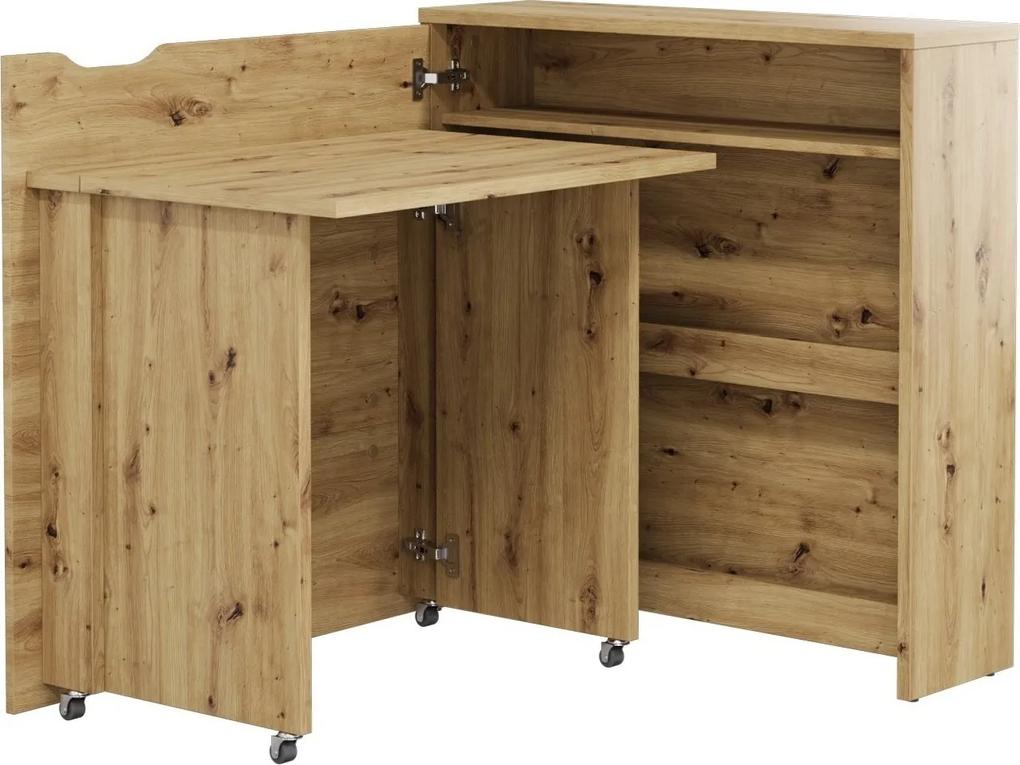 Casarredo - Komfort nábytek Rozkládací psací stůl REBECCA levý, dub artisan