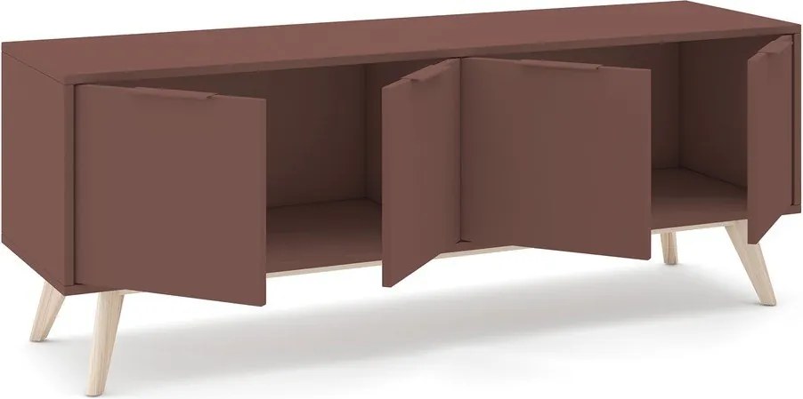 Matný TV stolek v terakotové barvě 140x53x40 cm Campus – Marckeric