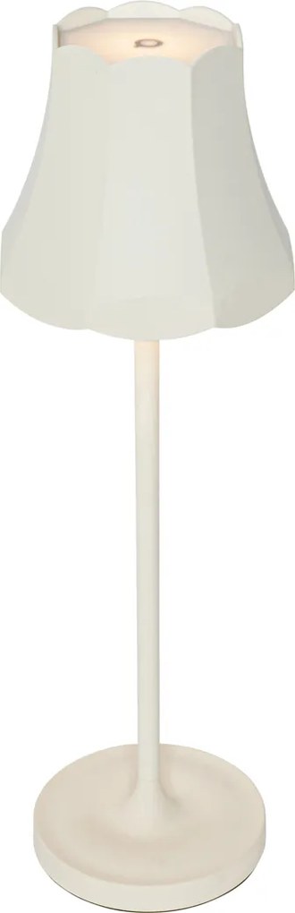 Retro stolní lampa dobíjecí IP44 slonová kost - Granny