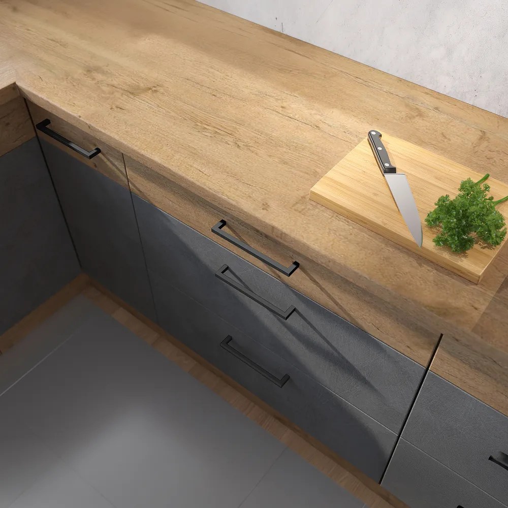 Horní skříňka, dub lancelot / šedá matná, VEGA 80 GU-72 2F