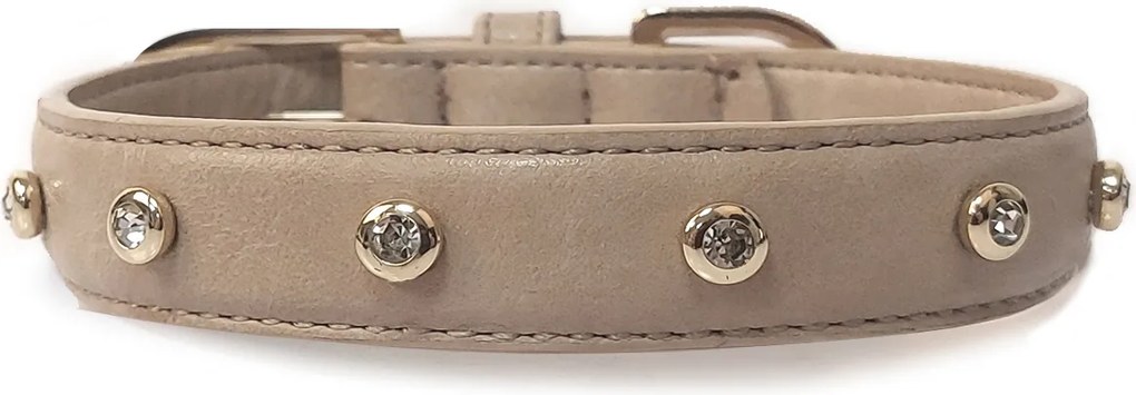 MILK&PEPPER Obojek pro psy Buckingham béžový Velikost: 30x1,5 cm