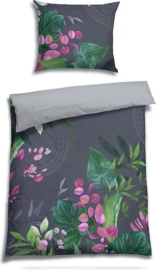 Povlečení Florella Renforcé Elisa Blau Rozměr: 70x90 + 140x200 cm