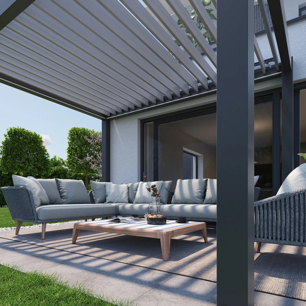 Biohort Hliníková Pergola 3x3,5, tmavě šedá metalíza