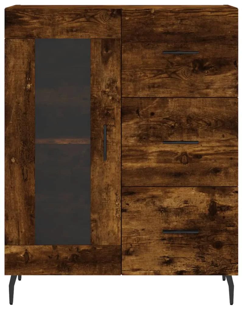 Skříň highboard kouřový dub 69,5 x 34 x 180 cm kompozitní dřevo,  3199958