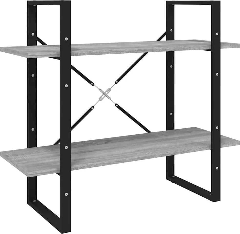 Knihovna s 5 policemi šedá sonoma 80x30x175 cm kompozitní dřevo 3114017