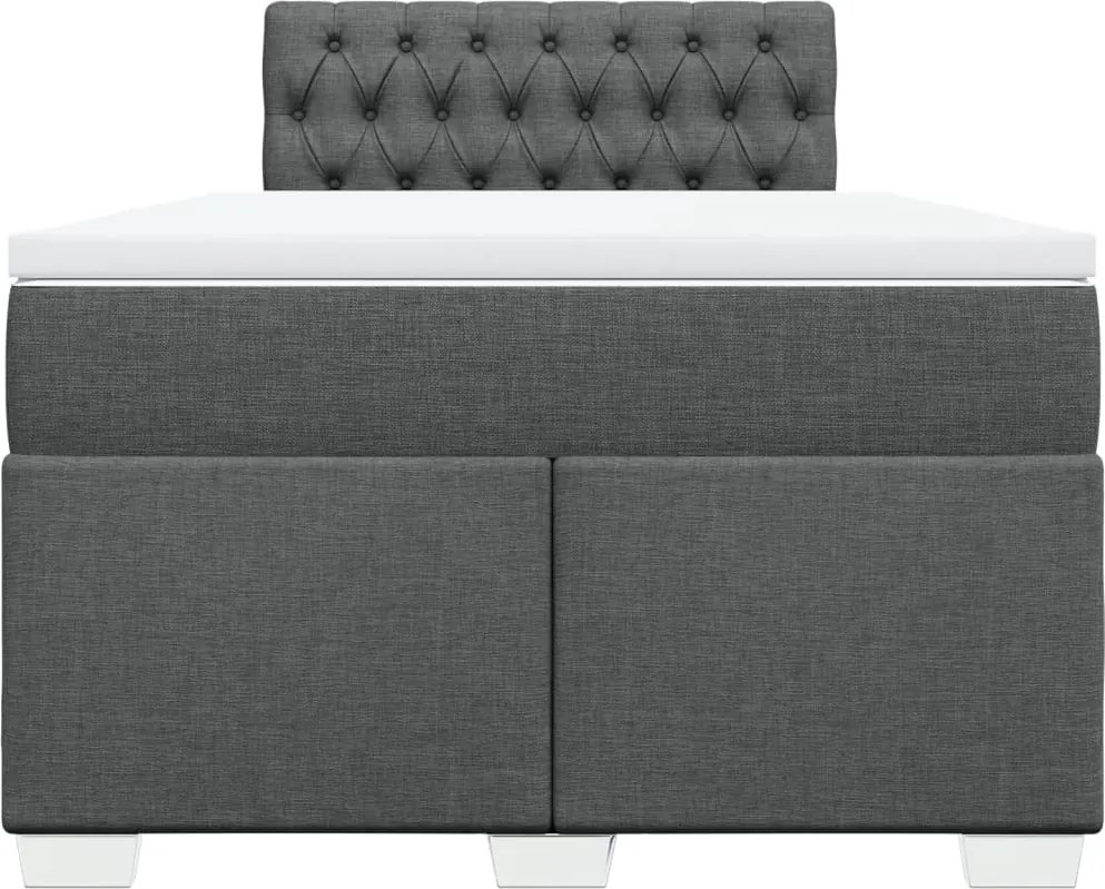 Box spring postel s matrací tmavě šedá 120x190 cm textil 3285835