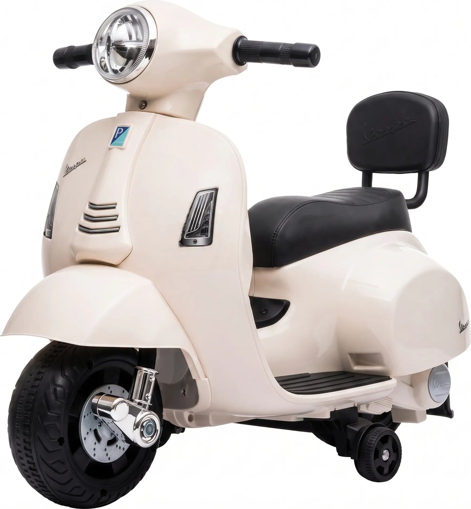 AIYAPLAY Elektro motorka pro děti Mini Vespa GTS 6V s lithiovou baterií, ergonomické sedadlo, opěrka zad, 1,5-3 roky 370-484V90WT