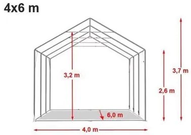 Zahradní Párty stan 4x6m Professional Plus Barva: Bílá