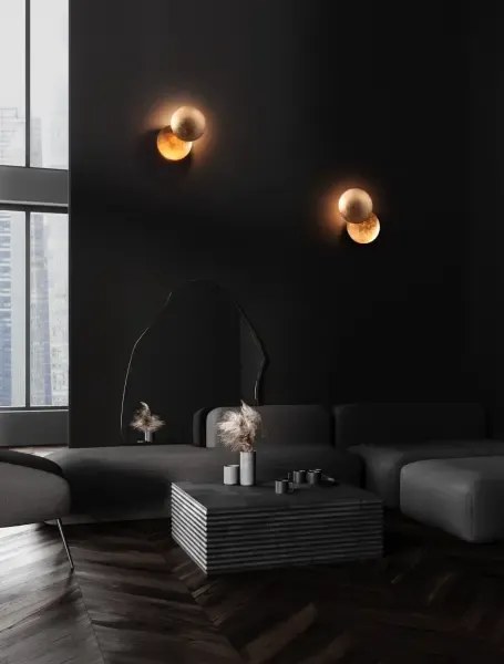 Designové nástěnné svítidlo Solei zlatá