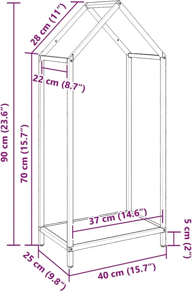 vidaXL Stojan na palivové dřevo Ocel válcovaná za studena [864298] Barva: Olivově zelená