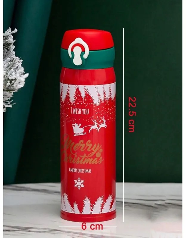 Flamenco Mystique Termoska 500ml vánoční zimní červená bd39cze.