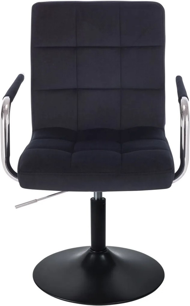 LuxuryForm DESIGN Otočná židle VERONA VELUR na černém talíři - černá