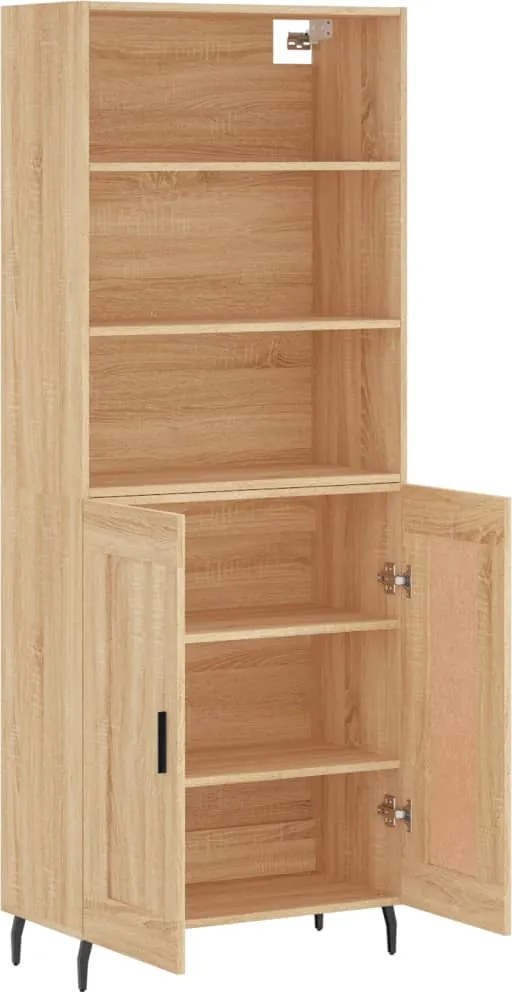 Skříň highboard dub sonoma 69,5 x 34 x 180 cm kompozitní dřevo 3189976