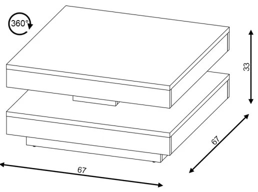 Konferenční stůl TIMO bílá/šedá beton