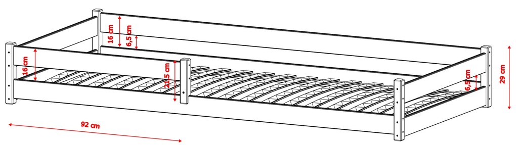 Legno Dětská postel Alis kašmír Rozměr (cm): 90x200
