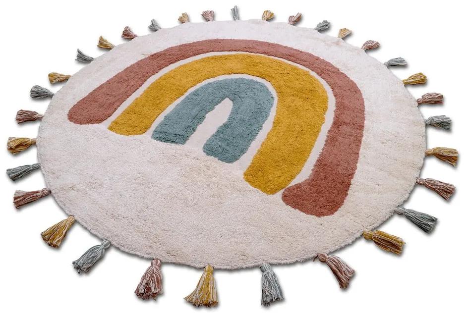Dětský ručně vyrobený koberec Nattiot Rainbow, ø 110 cm