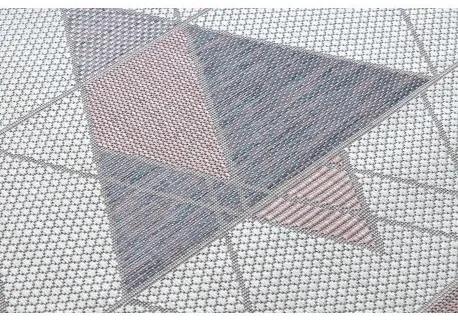 koberec SISAL SION Geometrický, Trojúhelníky 3006 ploché tkaní ecru / velikost 160x220 cm | krásné koberce cz