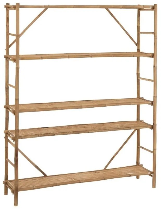 Bambusový regál s 5-ti policemi Bambo - 160*40*195 cm
