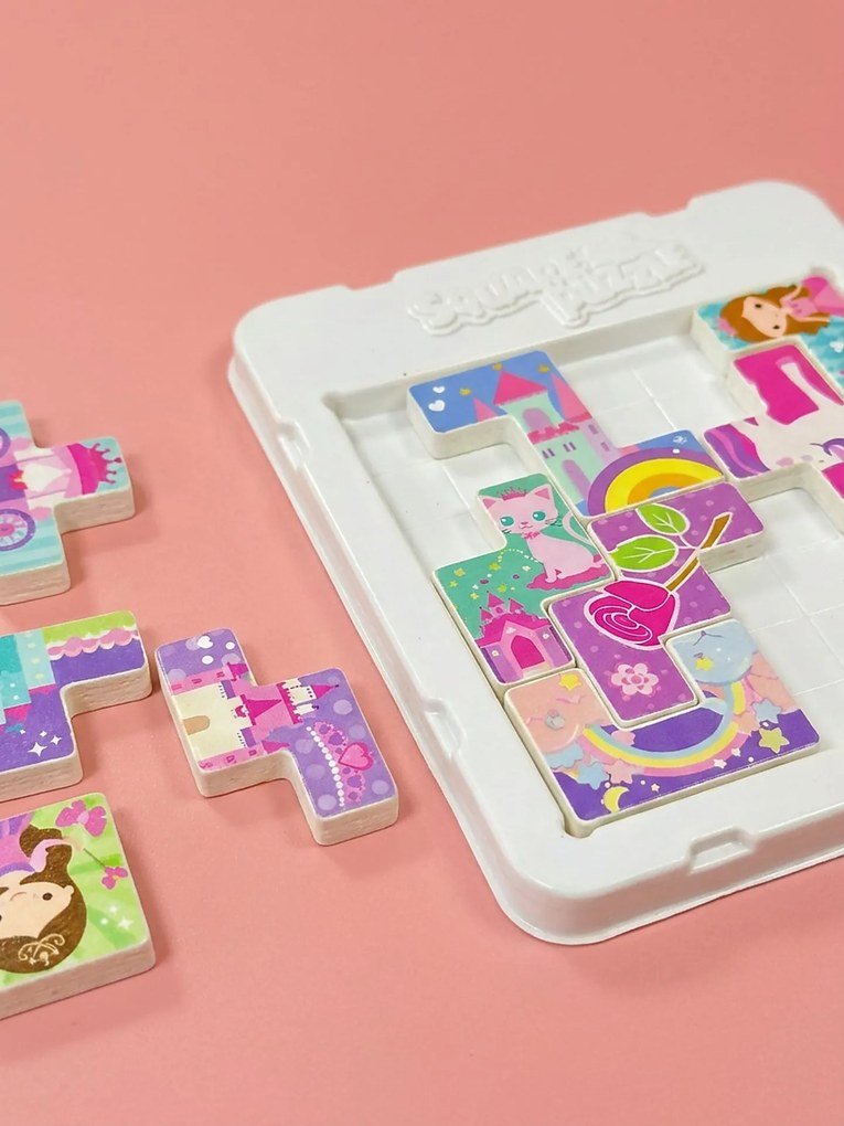 Sinsay - Puzzle se základní deskou a motivem princezen - fuchsiová