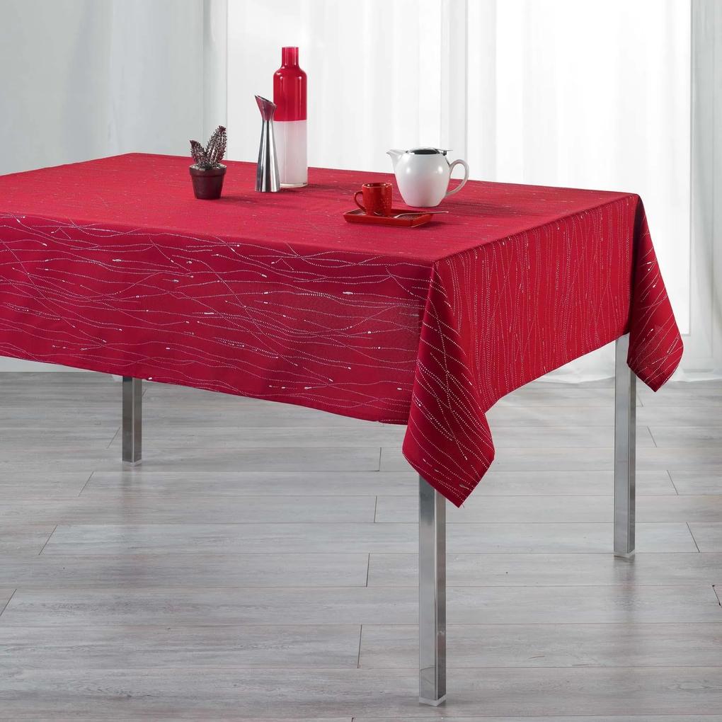 Červený ubrus na stůl FILIANE 140 x 200 cm