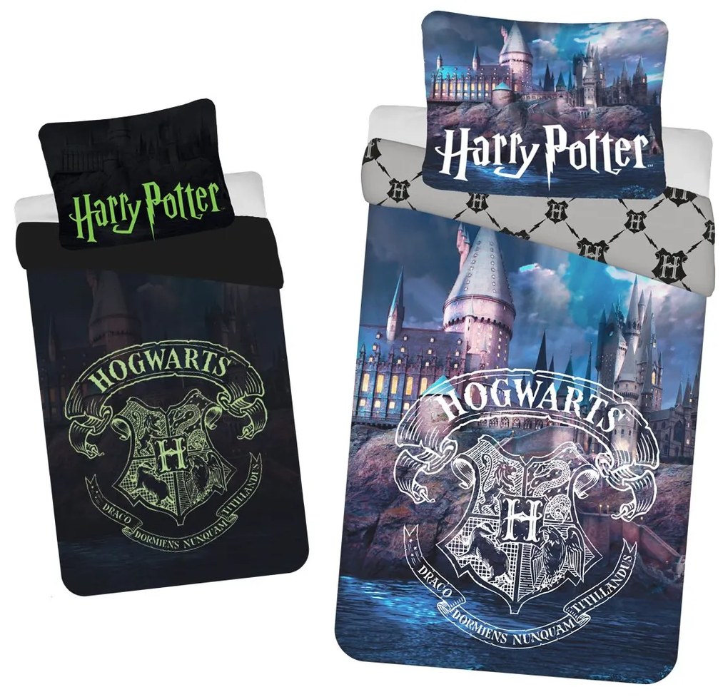 Jerry Fabrics Povlečení Harry Potter 054 svítící efekt 140x200, 70x90 cm