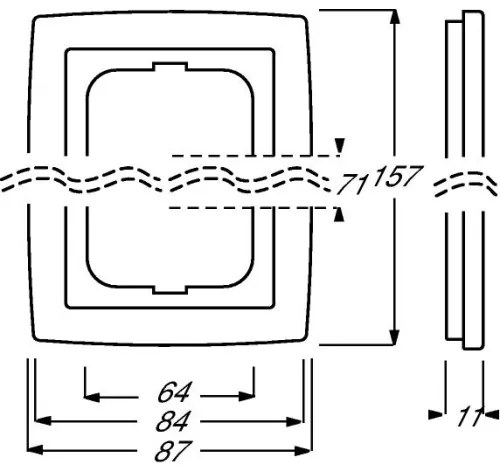 ABB Solo dvojrámeček chromová lesklá 1754-0-4327 (1722-80G) 2CKA001754A4327