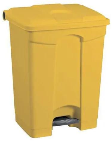 Plastový odpadkový koš Manutan Expert, objem 45 l, žlutý