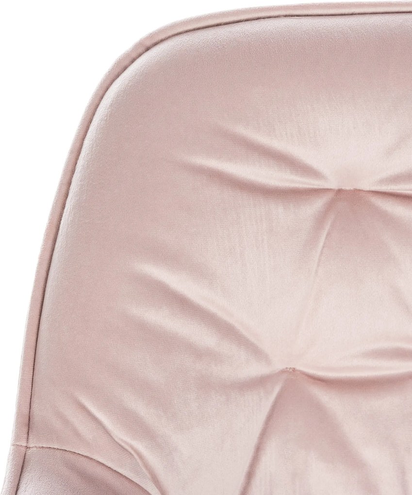 Sada 2 barových židlí Gibson samet – růžová