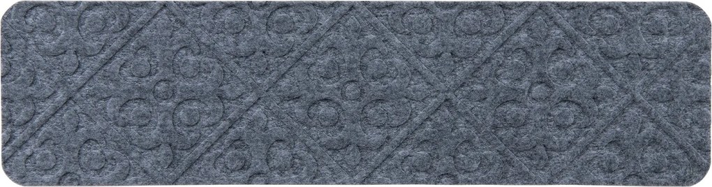 Costway 15 Koberce na schody Protiskluzové koberce na schody 76 cm – světle šedá