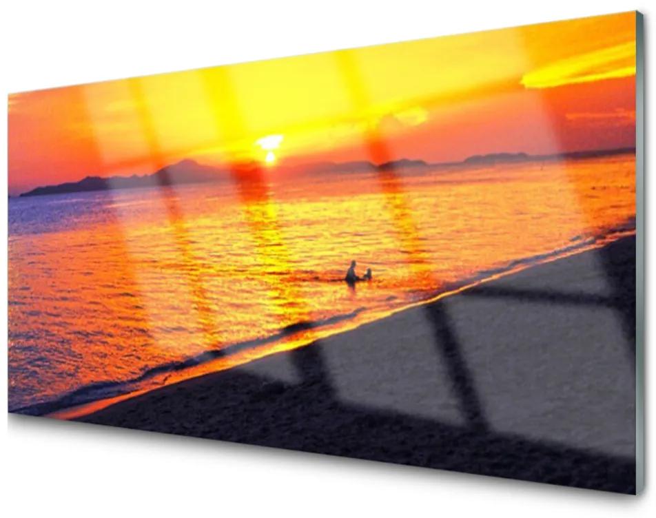 Obraz na skle Moře Slunce Pláž Krajina