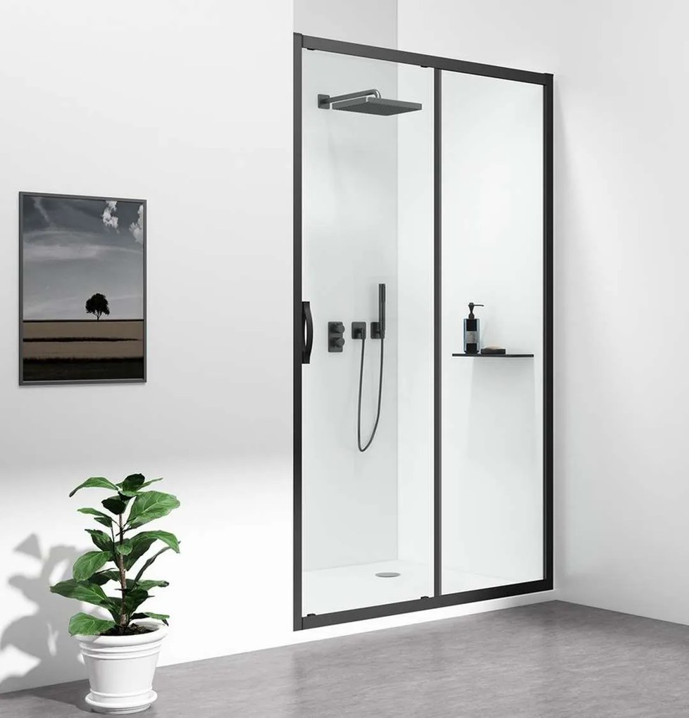 Gelco Sigma Simply - Sprchové dveře 100 cm, čiré sklo/černá GS1110B