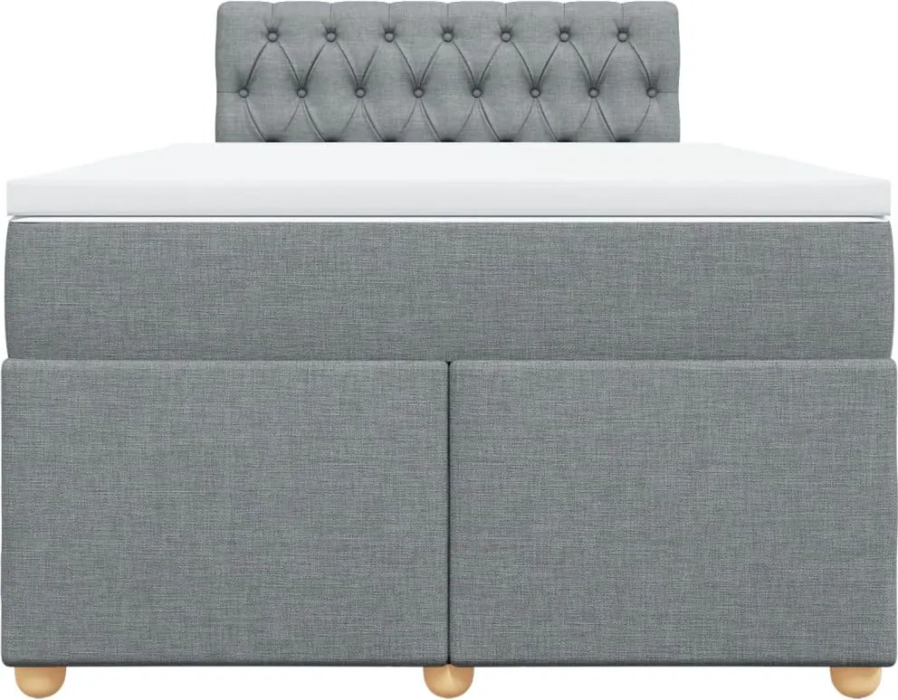 Box spring postel s matrací světle šedá 120 x 200 cm textil 3288954