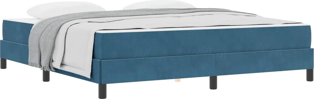 Postel s boxspringem s matrací Tmavě modrá 180 x 200 cm textil 3398711