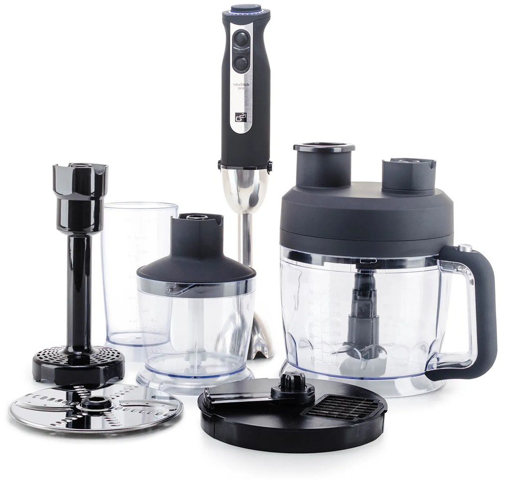 Set G21 mixér VitalStick Pro 1000 W s Food Processorem, Black