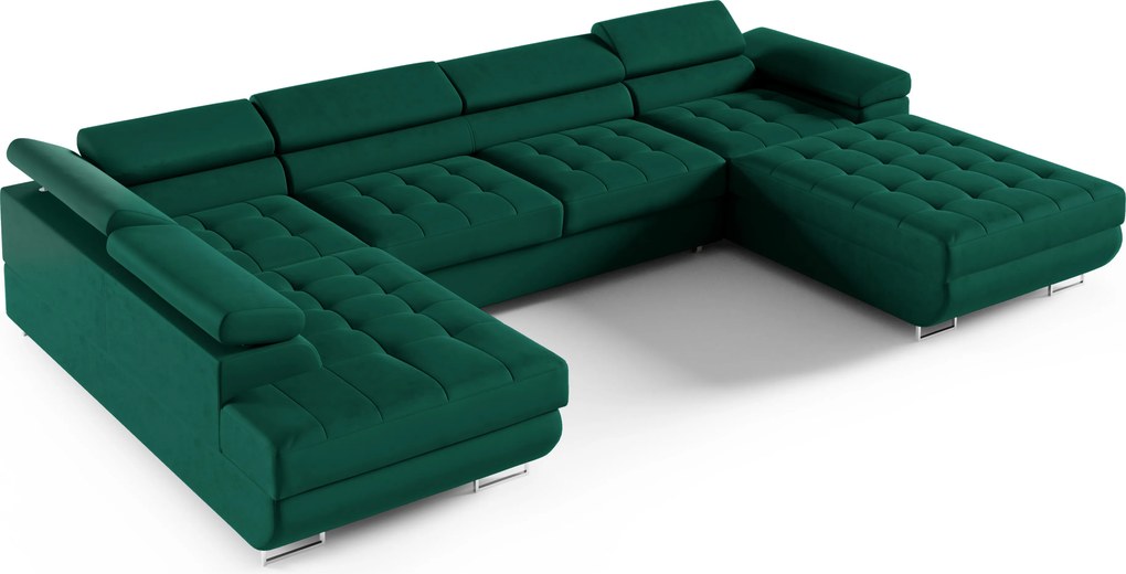 Eka Rohová sedačka BEN U, 347 cm Roh pohovky: Pravý roh U, Barva látky: Světle růžová (Kronos 27)