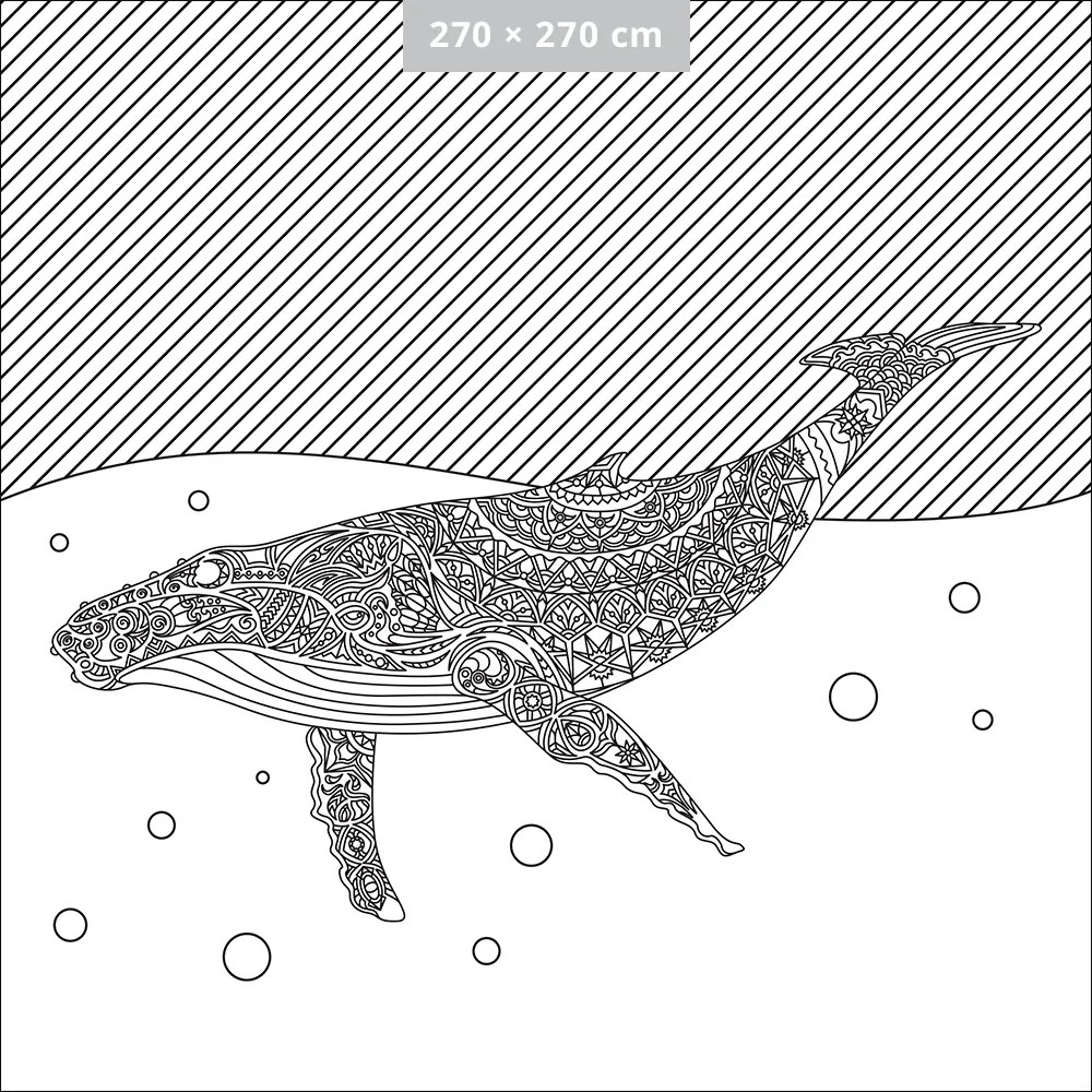 dětská obrazová tapeta velryba 02 Velikost: 420 × 270 cm