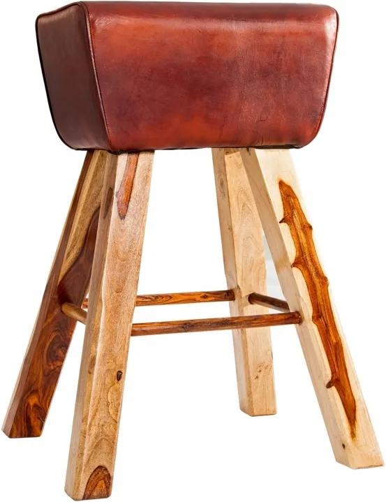 INV Barová židlička LIAM kůže
